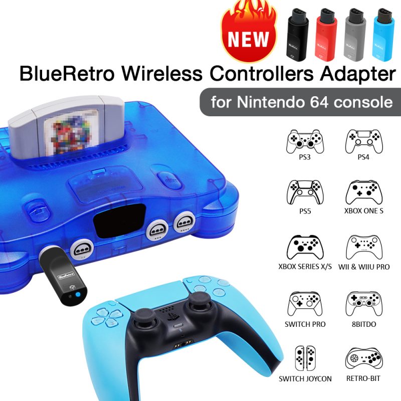 BlueRetro Wireless Game Controllers Adapter for Nintendo 64 Console ...