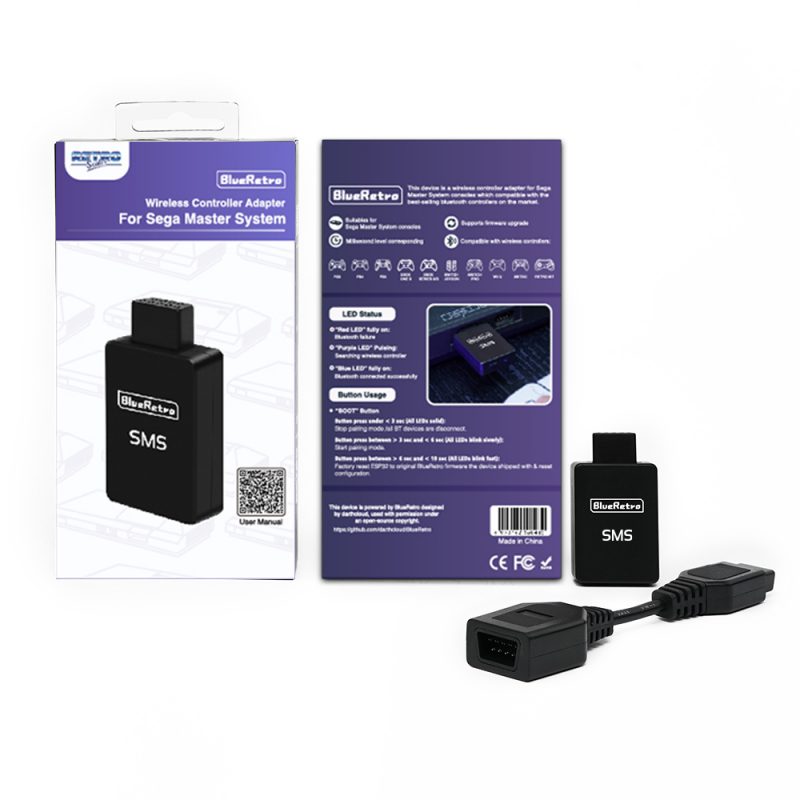 RetroScaler BlueRetro Wireless Game Controller Adapter for SMS Sega ...